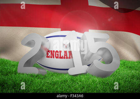 Composite image of england rugby 2015 message Stock Photo - Alamy