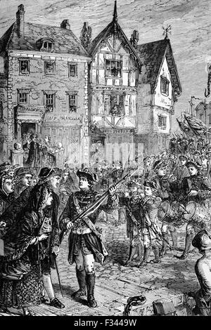 British troops entering Boston to enforce taxation and other colonial ...