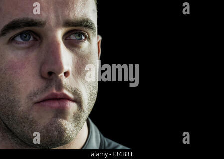 Tough Rugby Player Stock Photo - Alamy