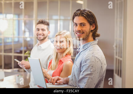 Portrait Of Happy Business People Working Together Stock Photo - Alamy