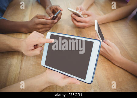 Close-Up of cropped hand pointing Stock Photo - Alamy