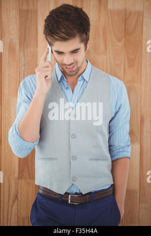 Smiling businessman talking in his mobile phone Stock Photo - Alamy