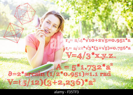 Composite image of math problems Stock Photo - Alamy