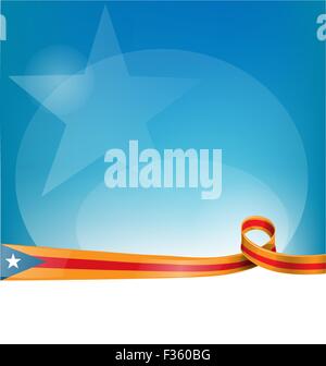 catalonia ribbon flag on background Stock Vector Image & Art - Alamy