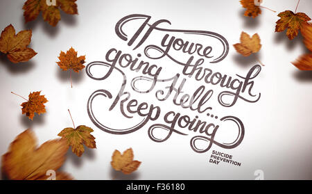Composite image of autumn leaves pattern Stock Photo - Alamy