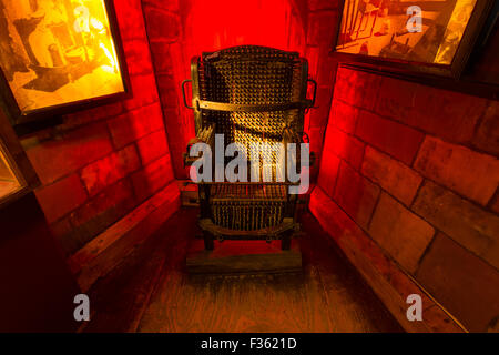 The Inquisition Chair exhibited in the Torture Museum in Amsterdam, The ...