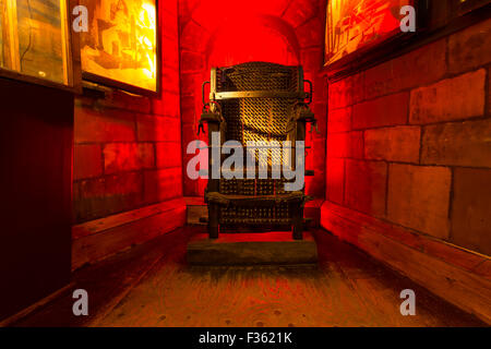 The Inquisition Chair exhibited in the Torture Museum in Amsterdam, The ...