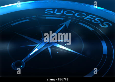 Composite image of compass pointing to success Stock Photo - Alamy