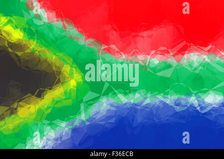 South African flag - triangular polygonal vector pattern Stock Photo ...