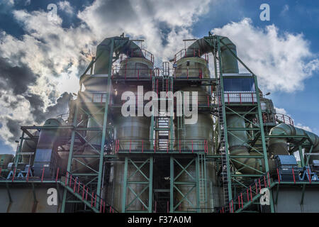 Industrial plant, copper production, Aurubis AG, Hamburg, Germany Stock ...