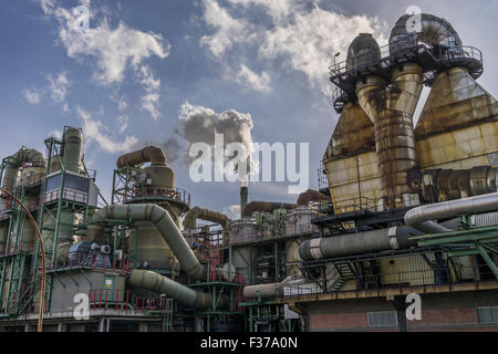 Industrial plant, copper production, Aurubis AG, Hamburg, Germany Stock ...