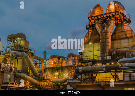 Industrial plant, copper production, Aurubis AG, Hamburg, Germany Stock ...