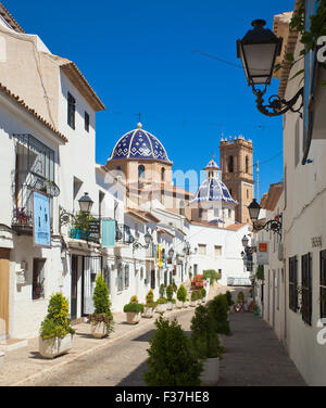 Altea church and its blue tiled domes Stock Photo - Alamy