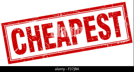 cheapest red square grunge stamp on white Stock Photo - Alamy