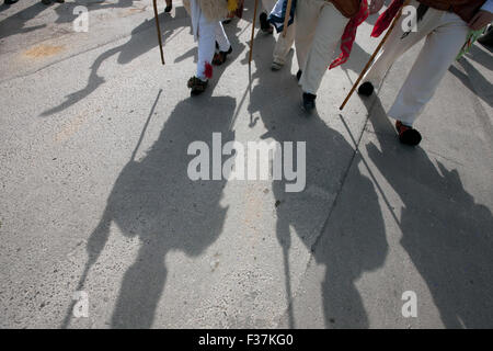 Vlachs wearing traditional costumes at the annual Vlach Wedding on Ash ...