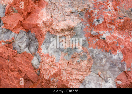 Pegmatite, holocrystalline, intrusive igneous rock, showing grain ...