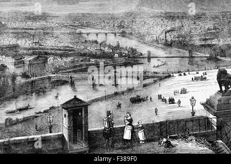 Birds eye view of Paris, France, in 1730 Stock Photo - Alamy