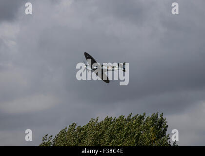 Battle of Britain pilot Tom Neil, now 95, in the rear seat of two-seat ...