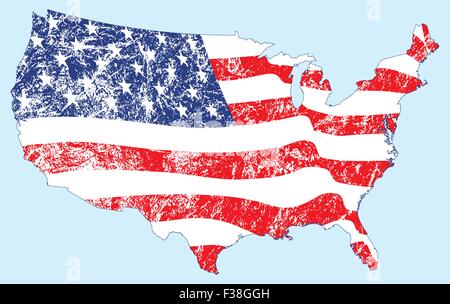 united states map and flag Stock Vector Image & Art - Alamy