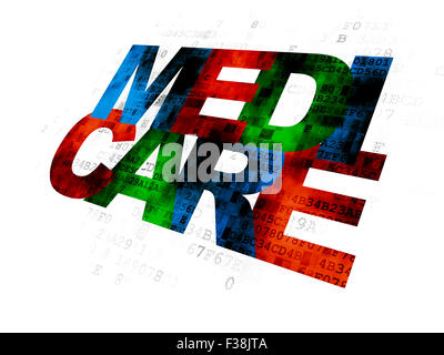 Health concept: Medicare on Digital Paper background Stock Photo - Alamy