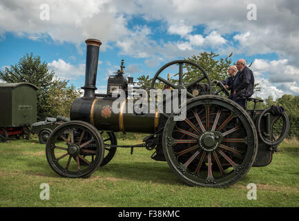 A man and his Ruston Proctor steam powered traction engine at Bloxham ...