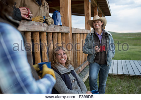 cowboy,rancher sitting on his porch! Stock Photo - Alamy
