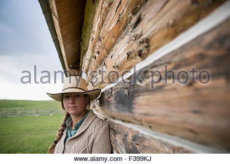 COWGIRL WITH LONG BLONDE HAIR Stock Photo - Alamy