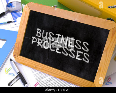 Business concept: Business Processes on chalkboard background Stock ...