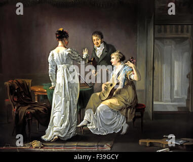 Painting titled 'The Drawing Lesson'. Painted by Louis Moritz (1773 ...