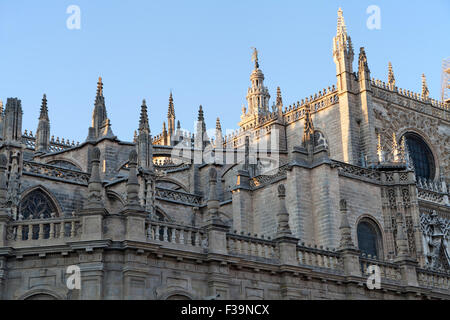 Spain, Seville, cathedral, the biggest Gothic church of the world, on ...