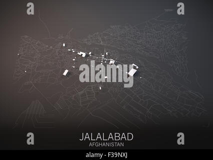 Satellite view of Jalalabad map, Afghanistan, map in 3d Stock Photo - Alamy