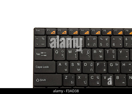Thai qwerty computer keyboard with Thai writing and characters in Stock ...