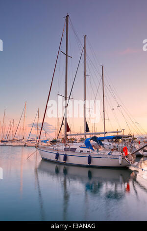 sunset in the port of Athens, Greece, Europe Stock Photo - Alamy