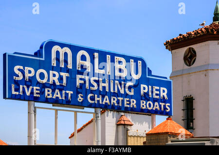 Malibu, California: MALIBU Sport Fishing Pier sign Stock Photo - Alamy