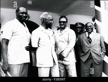 President of Uganda, GODFREY BINAISA with the Kenya President DANIEL ...