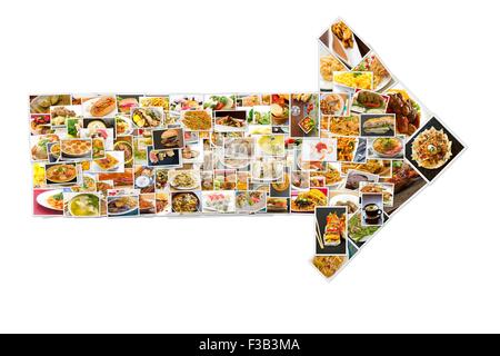 Food collage. Indian chinese cuisine dishes set. Schezwan Noodles ...