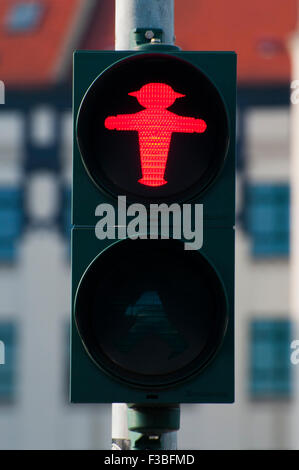 The iconic German pedestrian traffic light symbols, or 'ampel men’ are ...