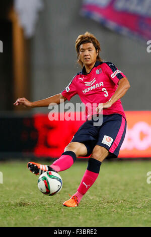 Osaka, Japan. 4th Oct, 2015. (L-R) Yuzo Tashiro (Cerezo), Toshiya ...