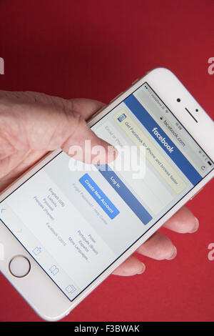 iPhone - Facebook log in Stock Photo - Alamy