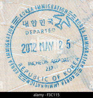 Greek Passport Visa Entry Stamp - Corfu Stock Photo - Alamy