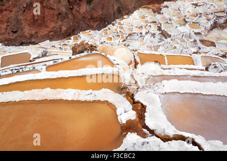 Inca Salt Pools at Maras in the Sacred Valley of the Incas Peru Stock ...