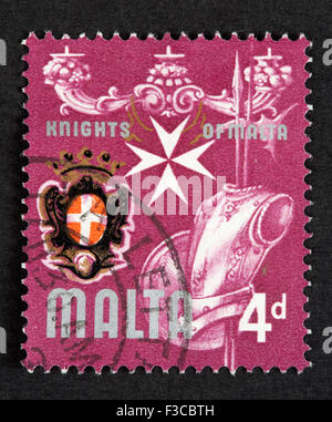 Malta Postage Stamp - Knights of Malta Stock Photo - Alamy