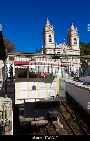 Bom Jesus do Monte Funicular, Braga, Portugal Stock Photo - Alamy