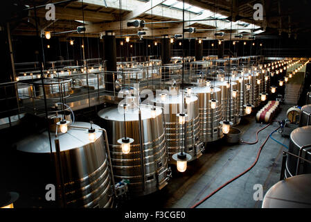Fermentation Cellar and Stainless Steel Vats in Almenkerk Wine Stock ...