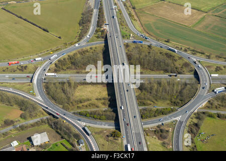 Aerial photograph of A1-M18 junction, Wadworth, Doncaster Stock Photo ...