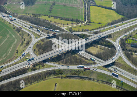 Aerial photograph of A1-M18 junction, Wadworth, Doncaster Stock Photo ...
