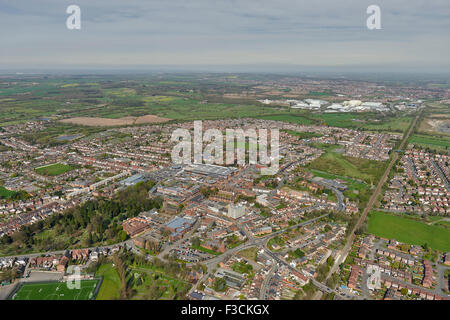 Aerial photograph of Bedworth town centre, Warwickshire Stock Photo - Alamy