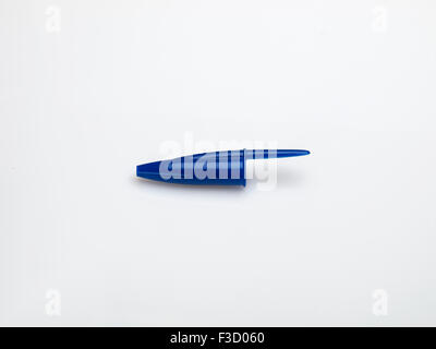 Bic Crystal Blue Pen cap on white background Stock Photo - Alamy