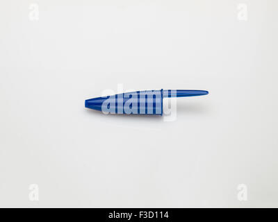 Bic Crystal Blue Pen cap on white background Stock Photo - Alamy