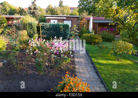 German Allotments or Community gardens Stock Photo - Alamy